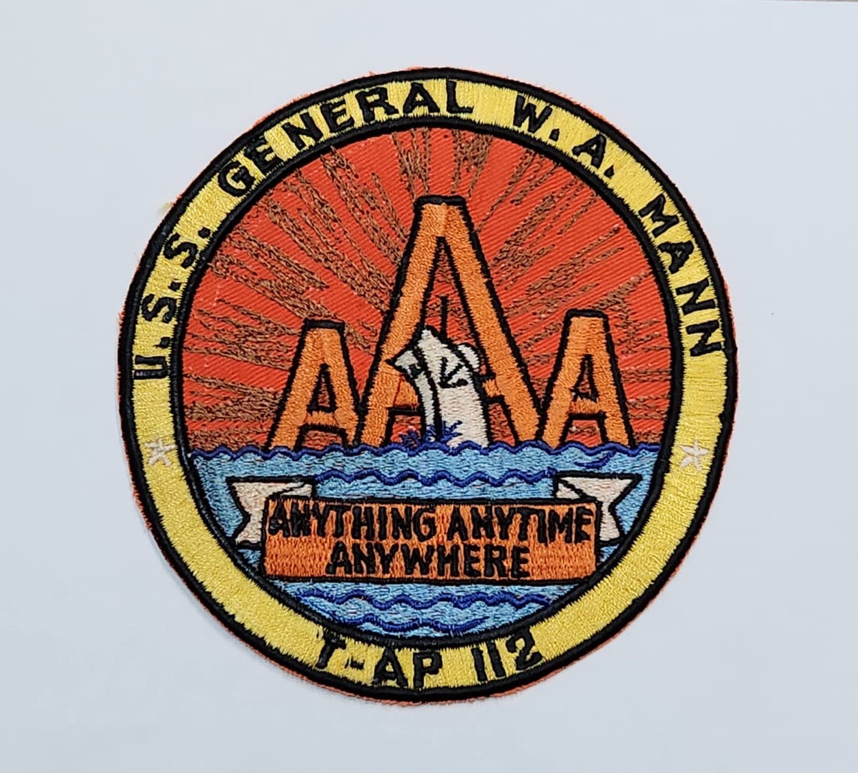 Distintivo do Navio U.S.S. General W. A. Mann – Museu Virtual da Força ...